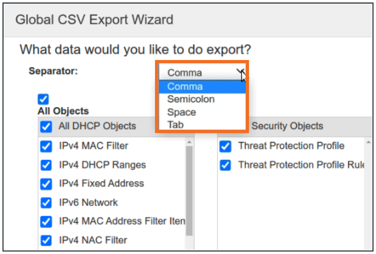 1510 - Exporting object data from NIOS